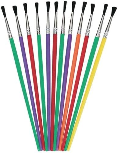 Amazon.com: Rocky Mountain Goods Classic Kids Paintbrush Set - 12 Craft ...