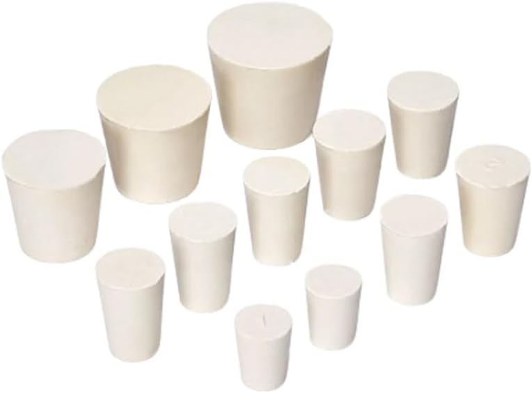 22Pcs Solid Rubber Stoppers，Lab Plug 000#-8# Sizes Tapered Lab Rubber ...