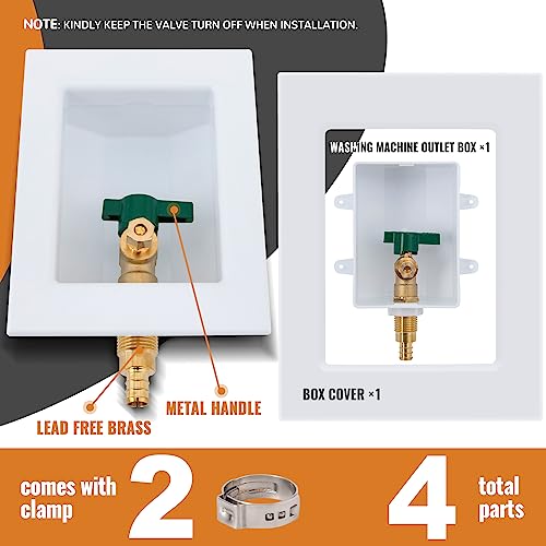 Snapklik.com : SUNGATOR Ice Maker Outlet Box, 1/2 Inch Pex Crimp Inlet ...