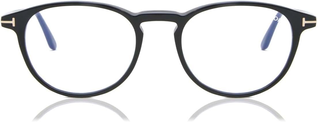 Amazon.com: Eyeglasses Tom Ford FT 5803 -B 001 Shiny Black,"t" Logo ...