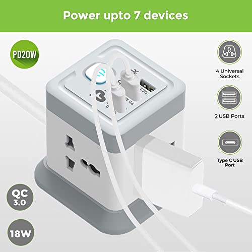 UltraProlink 7 in 1 Cube Extension Board Power Hub Multi-Port | Higher ...