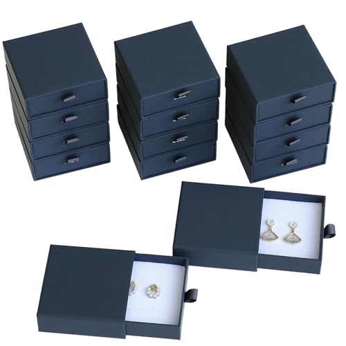 Amazon.com: 40Pcs Navy Blue Small Jewelry Boxes 3.54×3.54×1.26in ...