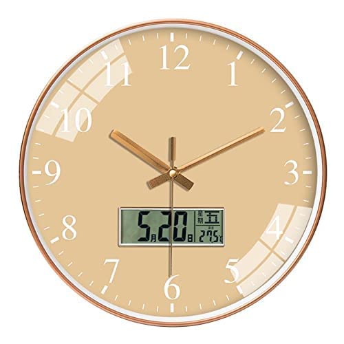 Buy CROSS EFFECT Wall Clocks Battery Operated Soft-Ticking Quiet ...