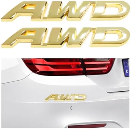 Amazon.com: Dickno 2PCS AWD Emblem Sticker, 3D Metal Letter Tailgate ...