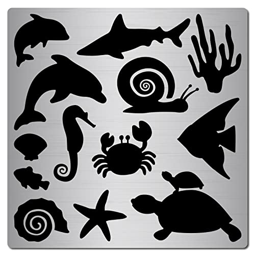 GORGECRAFT 6.3 Inch Metal Sea Animals Stencil Ocean Creatures Template ...