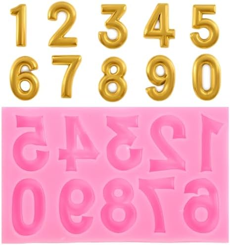 Amazon.com: Silicone Fondant Molds Numbers Molds Chocolate Mold 3D 0-9 ...