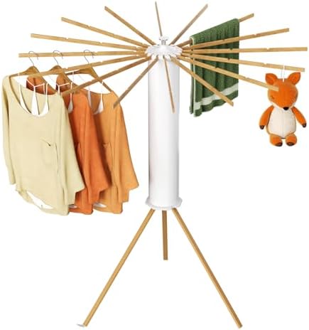 Amazon.com: Collapsible Tripod Drying Rack – Foldable Laundry Stand ...