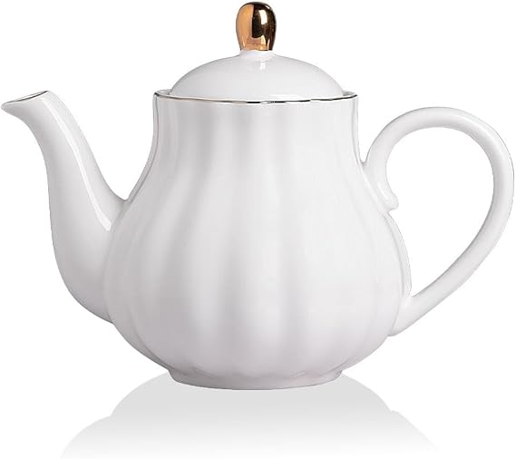 Amazon.com | Sweejar Royal Teapot, Ceramic Tea Pot with Removable ...
