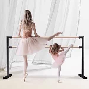 Amazon.com: Portable Double Ballet Barre - Freestanding Dancing Stretch ...