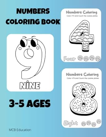 Numbers Math Workbook: 3&5 Ages-Preschool-Kindergarten-Math-Colorbook ...