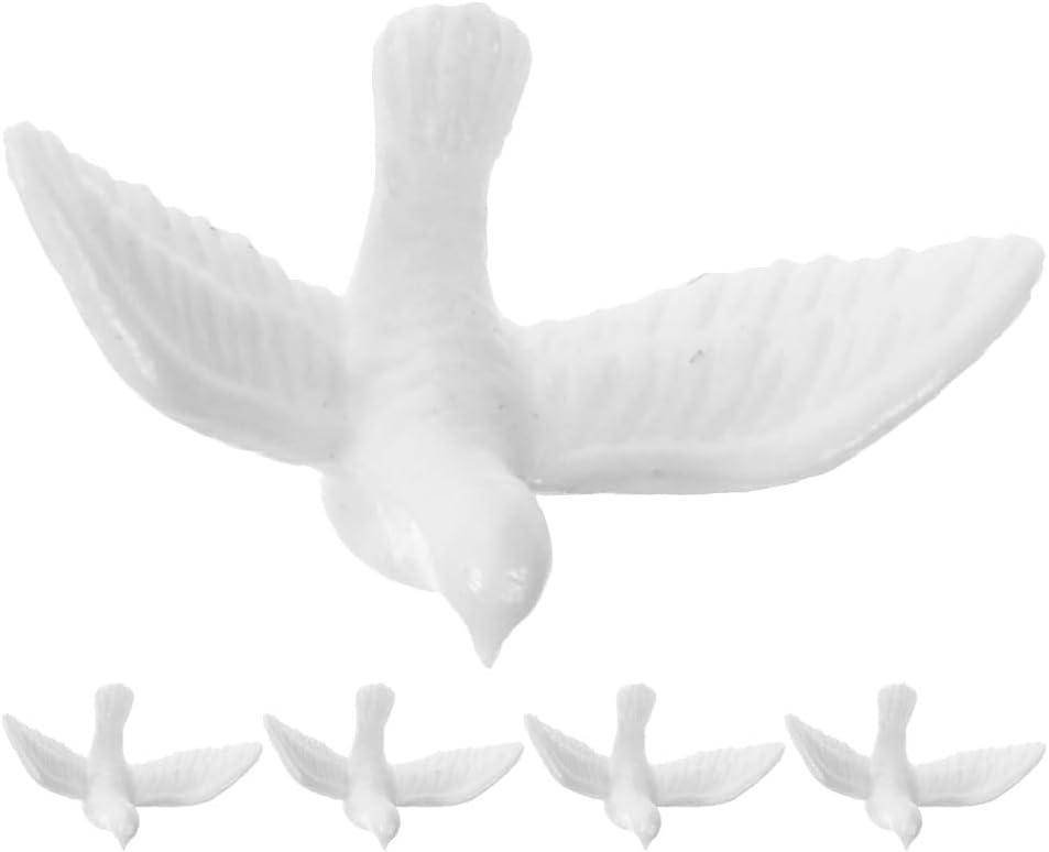 Amazon.com : LOGOFUN 20PCS Mini Dove for Crafts Miniature White Pigeon ...