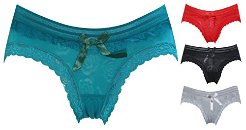 Buy Feminor Women's mesh panties (Pack of 4) Fit To Size : S /M /L at ...