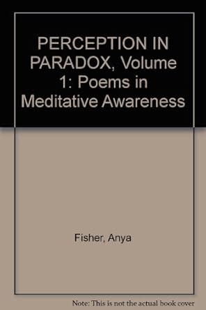PERCEPTION IN PARADOX, Volume 1: Poems in Meditati: Amazon.co.uk: Books