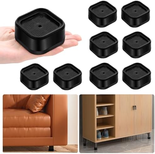Amazon.com: Yookwutar 8 Pack Furniture Risers 1 Inch, Adjustable Bed ...