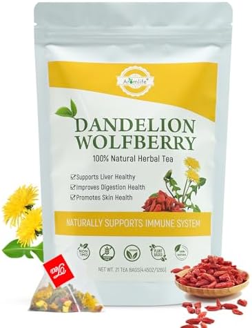 Amazon.com : Organic Dandelion Wolfberry Tea - Kidney and Liver Detox ...