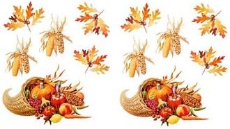 Amazon.com: Thanksgiving Cornucopia Glittered Stickers - 2 Sheets ...