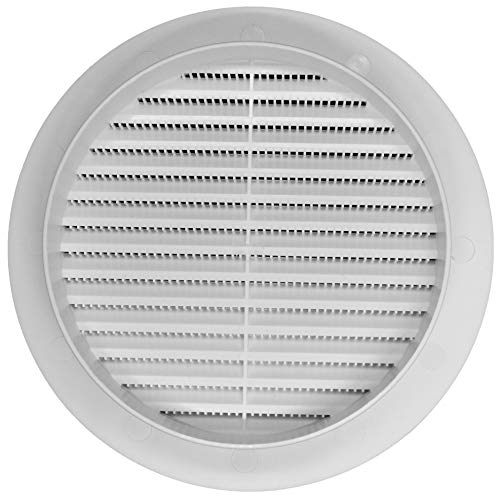 6 Inch / 150 mm Vent Cover White – Round Soffit Vent – Air Vent Louver ...