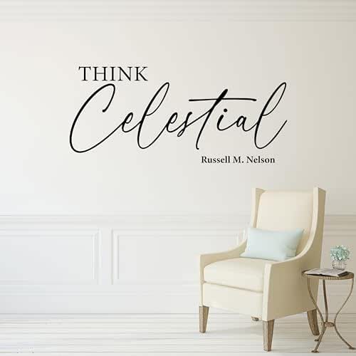 Amazon.com: Think Celestial - LDS Religious Quote - Vinyl Wall Decal ...
