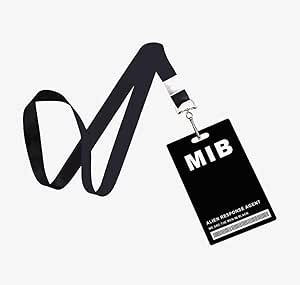 Amazon.com : MIB Lanyard ID Badges PVC Name tag Costume : Office Products