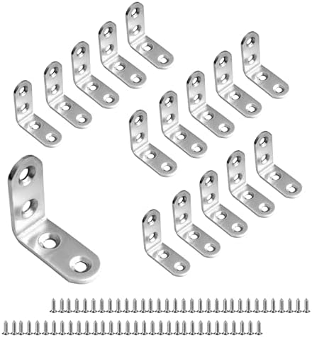 Stainless Steel Angle L Brackets - 50x50mm, 16pcs for Furniture ...