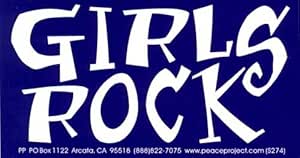 Amazon.com: Peace Resource Project Girls Rock – Magnetic Bumper Sticker ...