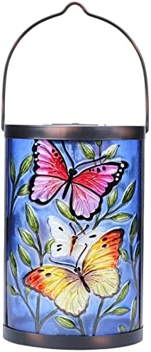 Garden Hanging Solar Light Round Ball Light with Butterfly with ...