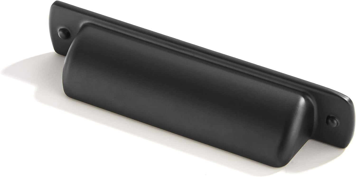 khtumeware 10 Pack 4"(102mm) Vintage Drawer Pulls Matte Black Cabinet ...