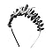 Amazon.com : Poememgi Raw Crystal Obsidian Tiara Headbands,Black Quartz ...