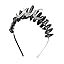 Amazon.com : Poememgi Raw Crystal Obsidian Tiara Headbands,Black Quartz ...