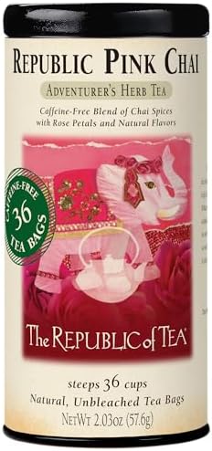 Amazon.com : The Republic of Tea — Republic Pink Chai Herbal Tea Tin ...
