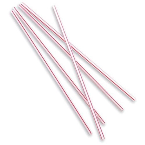 Epic 93-181 6" Fun Traditional Red Striped Long Sip Stick Straws (100 ...