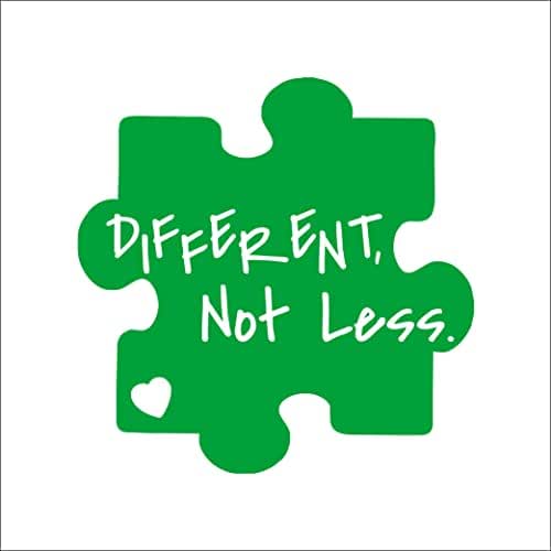 Amazon.com: Different Not Less Autism Awareness Puzzle Piece Vinyl Die ...