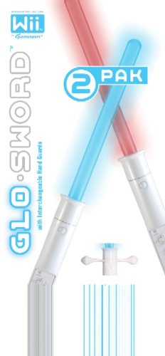 Amazon.com: Wii 2-Pack Glo Sword - Red and Blue : Video Games