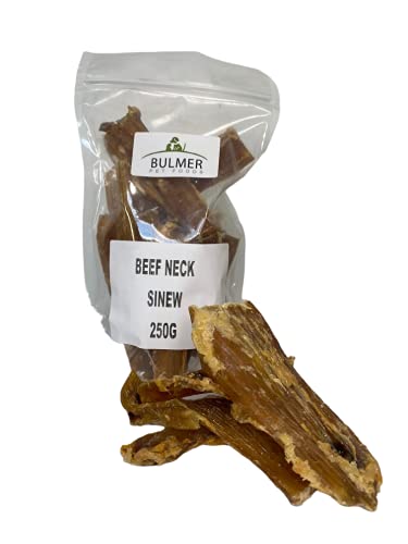 Beef Sinew (Neck) 250 Grams Bulmer Pet Foods 100% Natural Air Dried Cow ...