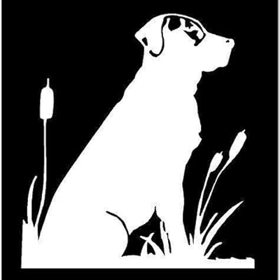 Buy White Vinyl Decal - Lab cattails Hunt Dog Labrador Duck Retriever ...