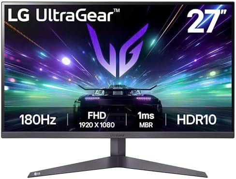 LG UltraGear Curved Gaming Monitor 27GS60QC, 27 inch, 1440p, 180Hz, 1ms ...