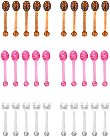 Amazon.com : 30 PCS Lip Balm Applicators Stick Honey Dipper Small Spoon ...