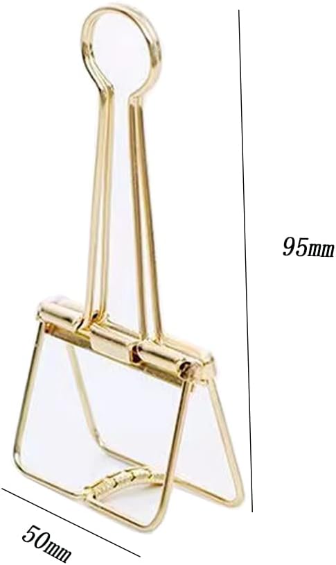 Anller 12 Pack Hollow Metal Wire Binder Clips, Paper-Clips, Large,Green ...