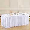 Amazon.com: White Table Clothes for Rectangle Tables 6ft, Wrinkle ...