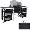 Amazon.com: Moosinily Portable Kitchen Camping Table with Storage ...