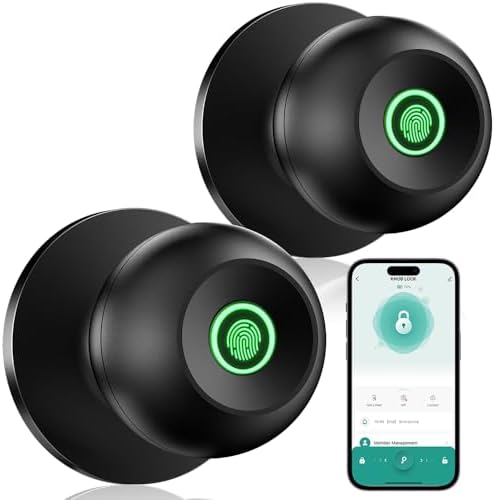 Fingerprint Door Lock, Smart Fingerprint Door Knob with Lock, Biometric ...