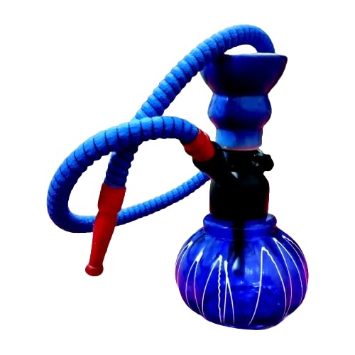 AASMAA PRODUCTS® Glass Hookah Waterpipe With Ceramic Chillum Portable ...