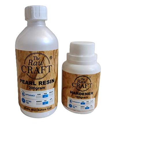 The Raw Craft Pearl Resin and Hardener kit (200 Grams and 100 Grams ...