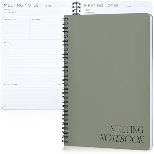 Amazon.com : Simplified Meeting Notebook For Work Organization - Easily ...