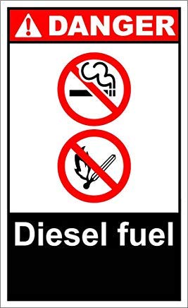 Buy Vivityobert Diesel Fuel Danger OSHA/ANSI Sign Aluminum Metal ...
