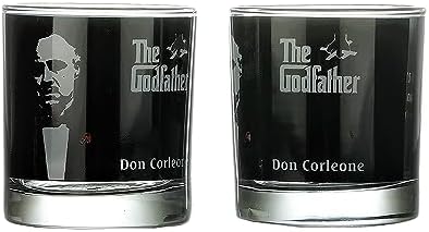 Ek Do Dhai Godfather Whiskey Glass Set of 2 10 oz Whiskey Glasses Thick ...