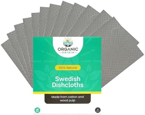 Amazon.com: Organic Origin Swedish Dishcloths for Kitchen - Reusable ...