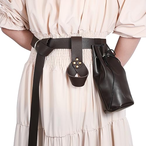 SUOSDEY Medieval Leather Sword Dagger Frog Flintlock Case for Knight Assassin Warrior Pirate ...