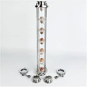 Amazon.com: CKSEKD 2""(51mm) Flange 64mm Distillation Column With 7pcs ...
