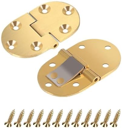 2PC Copper Flap Hinges - 90 Degree Cabinet Hinges for Semicircle & Oval ...